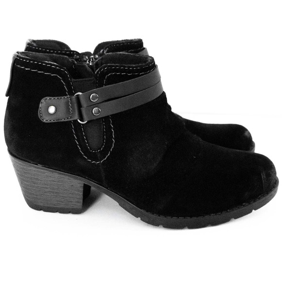 Earth Origins | Shoes | Earth Origins Black Suede Block Heel Ankle ...
